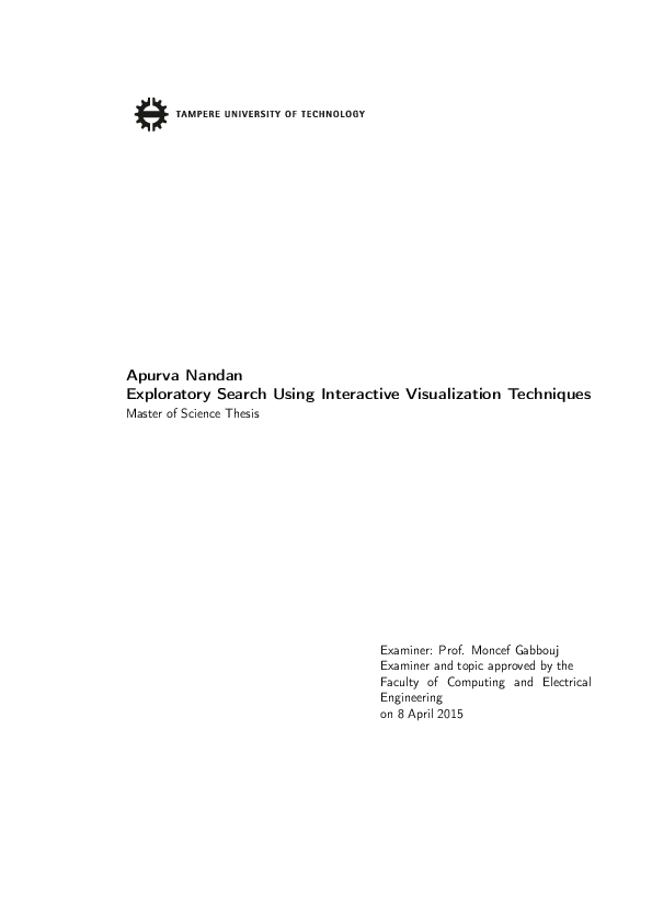 (PDF) Exploratory Search Using Interactive Visualization Techniques