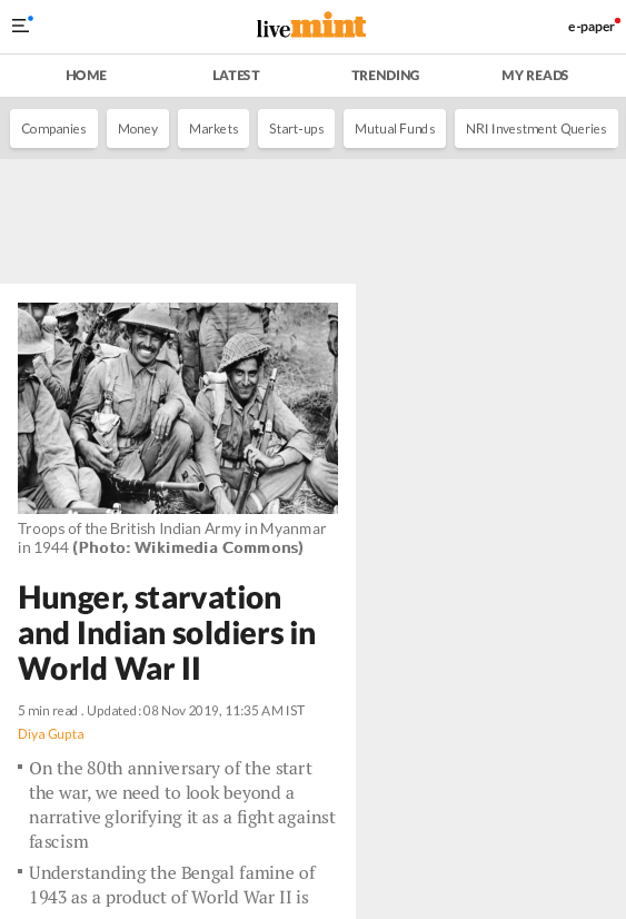 (PDF) Feature piece for Mint Lounge, entitled 'Hunger, starvation and ...