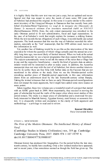 (PDF) Review of The First of the Modern Ottomans by James Grehan