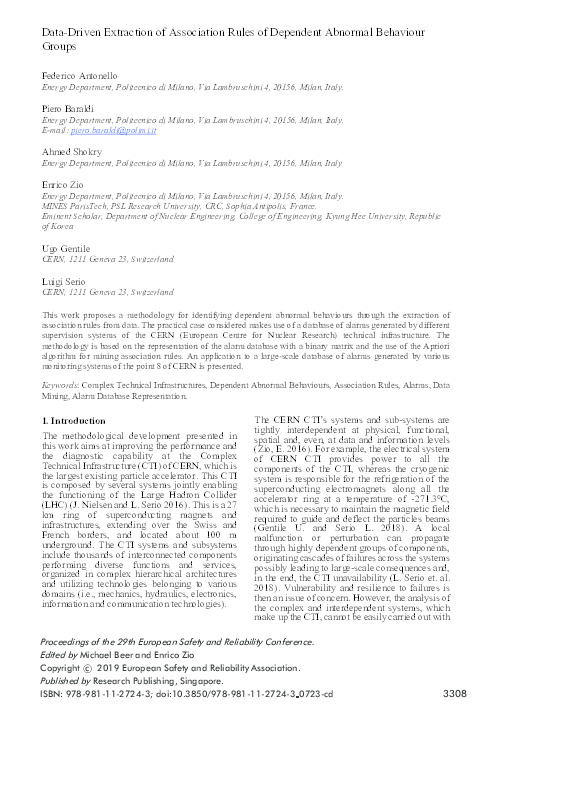 Pdf Data Driven Extraction Of Association Rules Of Dependent Abnormal