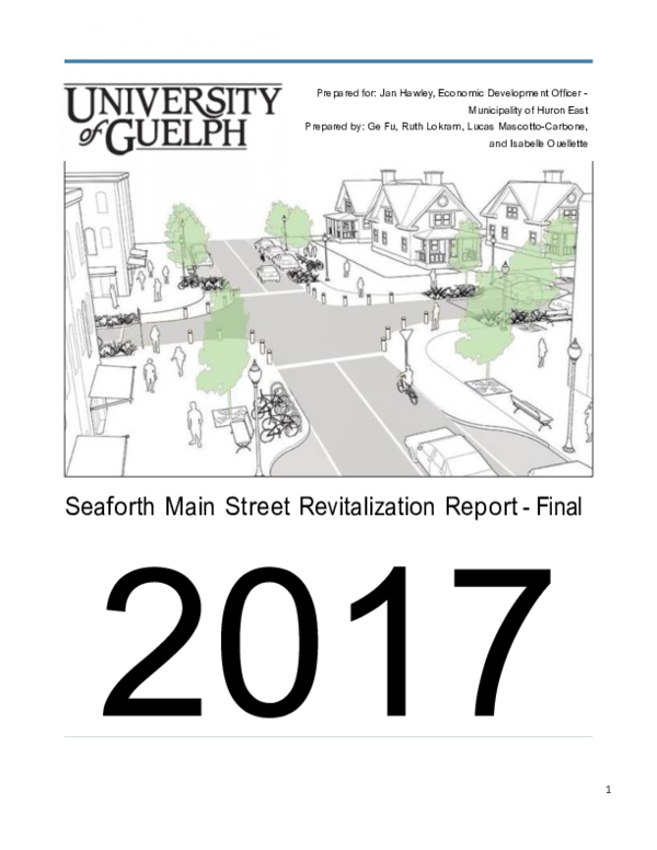 (PDF) Seaforth Main Street Revitalization Report | Lucas Mascotto ...