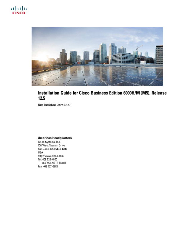 (PDF) Installation Guide for Cisco Business Edition 6000H/M (M5 ...