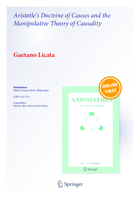 (PDF) Aristotle and the Manipulative Causality Theory