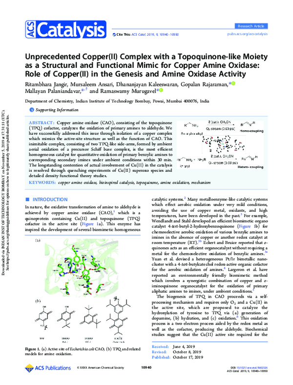 (PDF) Structural Snapshots from the Oxidative Half-reaction of a Copper ...