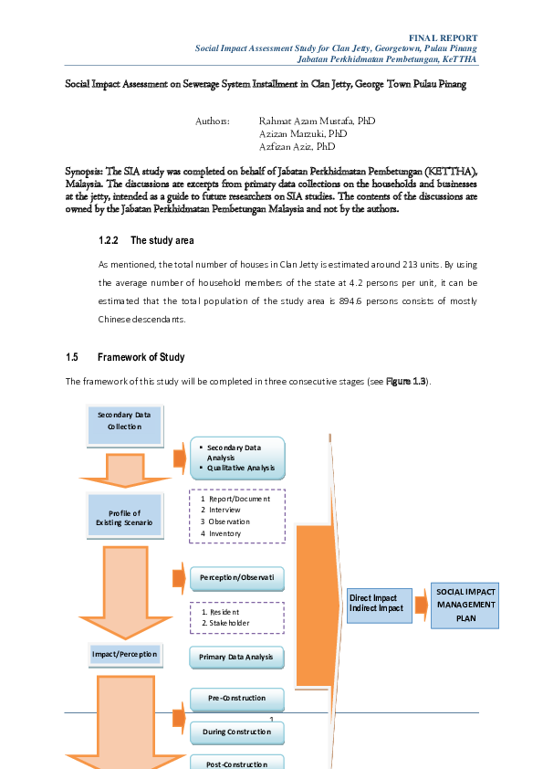 (DOC) Social Impact Assessment Study on Sewerage System at Clan Jetty ...