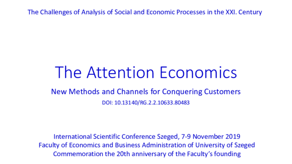 (PDF) Attention Economics. New Methods and Channels for Conquering ...