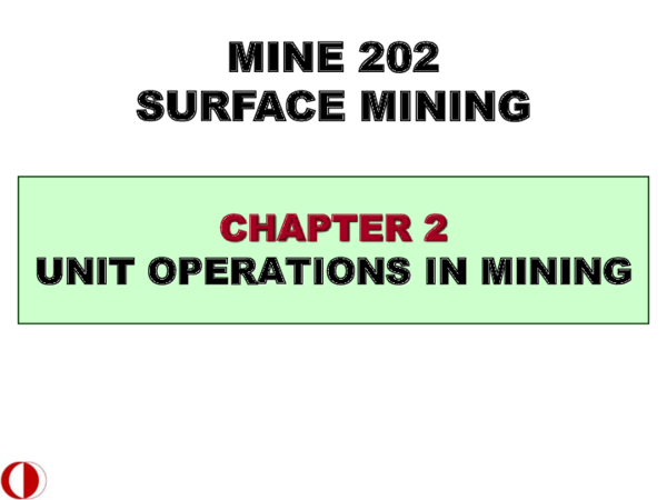 (PDF) UNIT OPERATIONS IN MINING SURFACE MINING