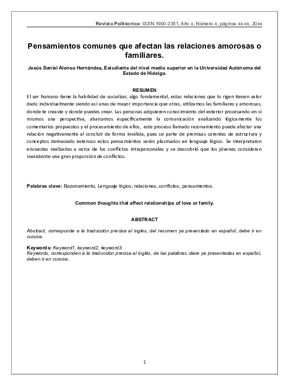 (DOC) Formato articulo revista normas publicacion