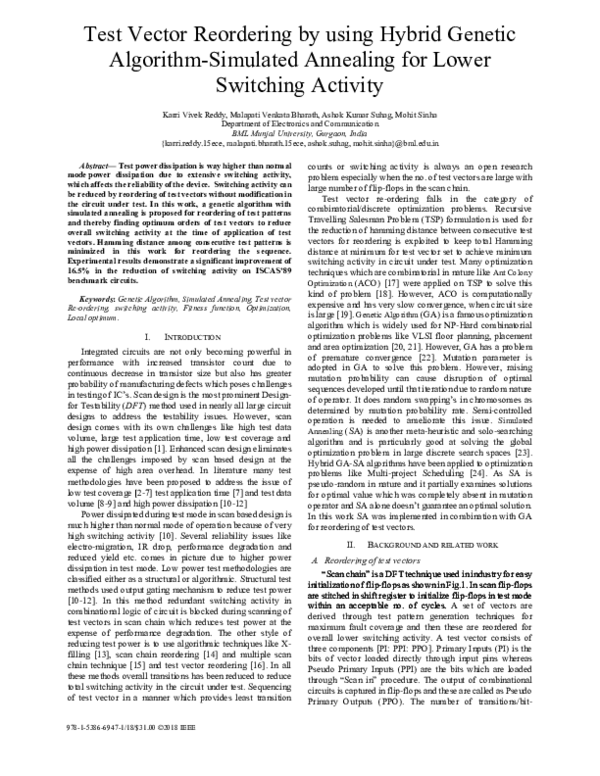 Pdf Test Vector Reordering By Using Hybrid Genetic Algorithm