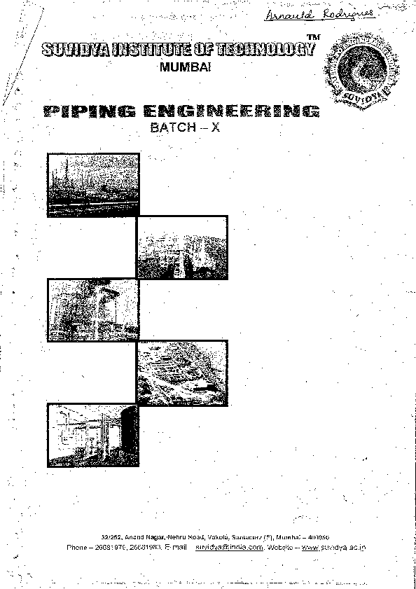 (PDF) Suvidhya Piping Note