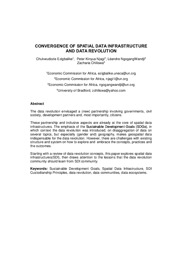 (PDF) CONVERGENCE OF SPATIAL DATA INFRASTRUCTURE AND DATA REVOLUTION