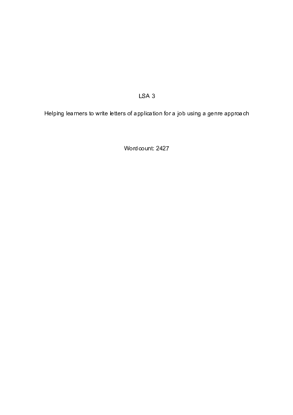 (PDF) LSA 3 Helping learners to write letters of application for a job ...