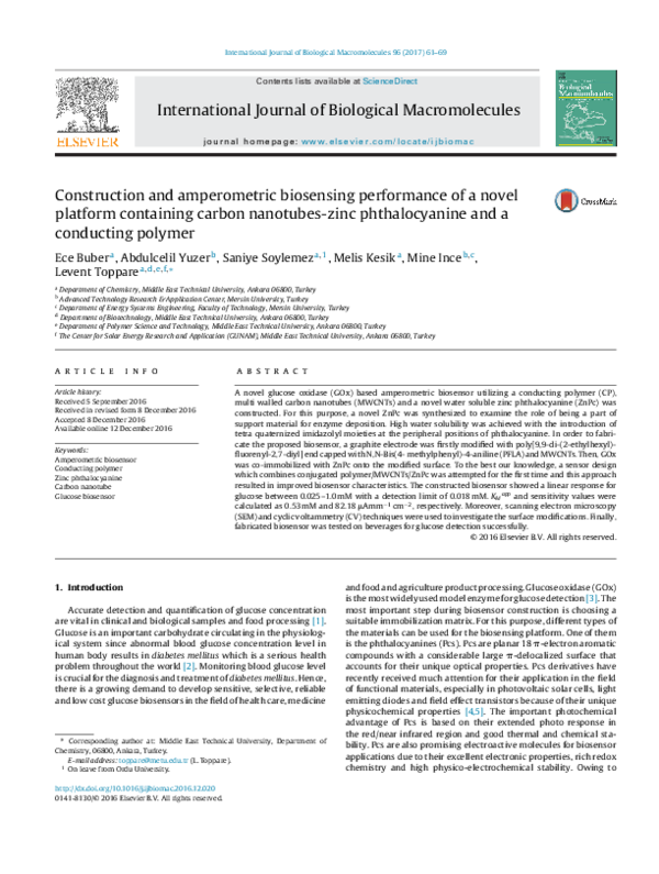 (PDF) Construction and amperometric biosensing performance of a novel ...