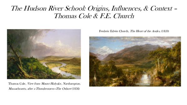 (PPT) The Hudson River School: Origins, Influences, & Context –Thomas ...
