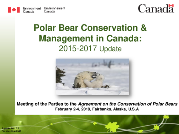 (PDF) Polar Bear Conservation & Management in Canada