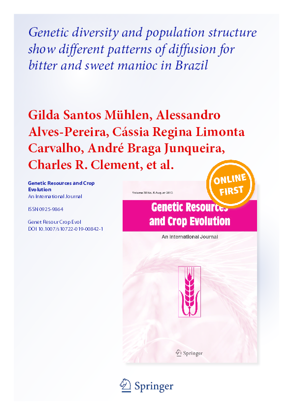 (PDF) Genetic diversity and population structure of Brazilian manioc ...