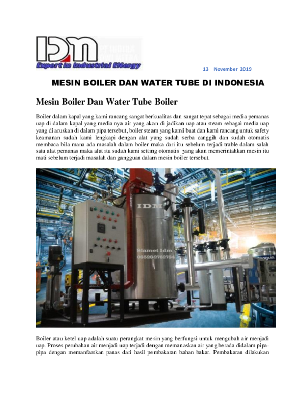 (PDF) Mesin Boiler Dan Water Tube Boiler