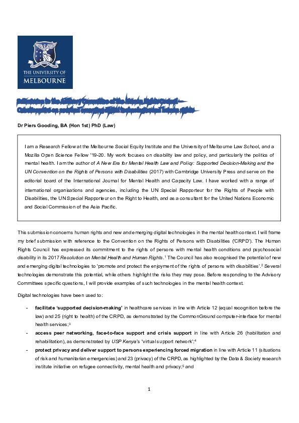 (PDF) Submission to the Advisory Committee of the Human Rights Council ...