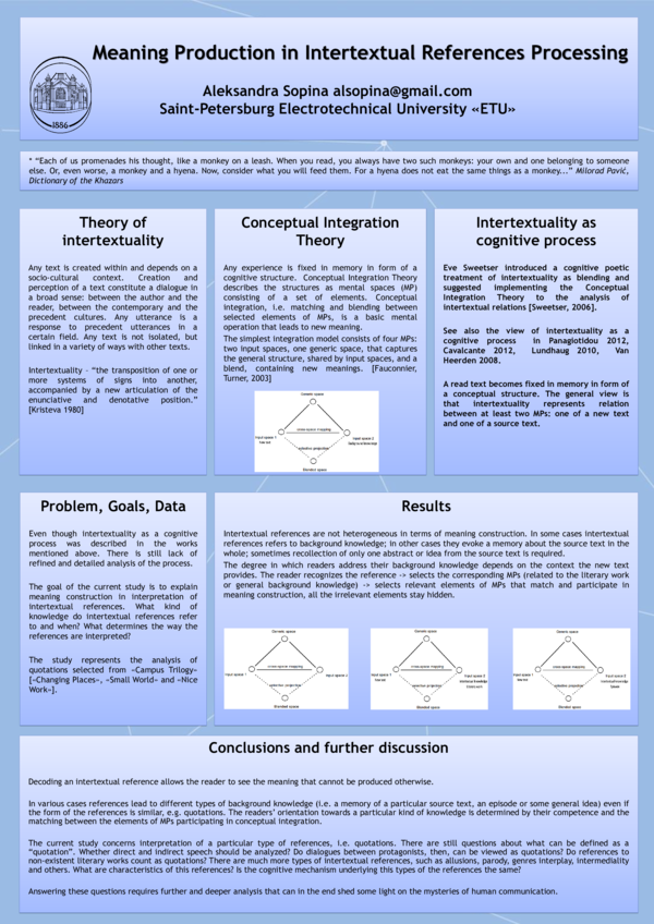 (PDF) Meaning Production in Intertextual References Processing