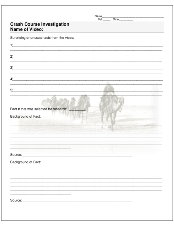 (DOC) Crash Course Investigation Sheet | Eric Reichert - Academia.edu