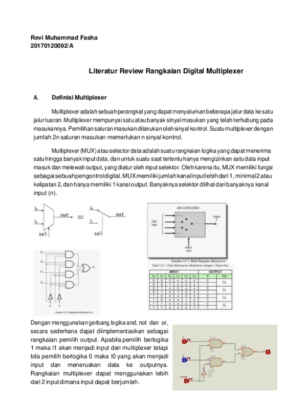 (PDF) Literatur Review Rangkaian Digital Multiplexer