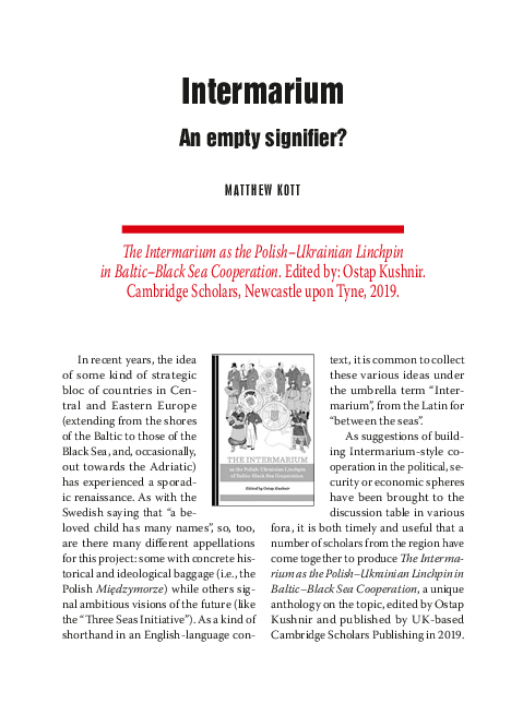 (PDF) Intermarium: An empty signifier? [book review]