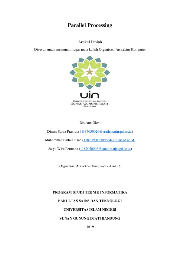 (PDF) Parallel Processing