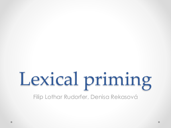 (PPT) Lexical-priming(1)