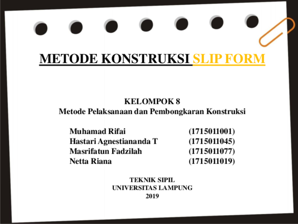 (PPT) METODE KONSTRUKSI SLIP FORM