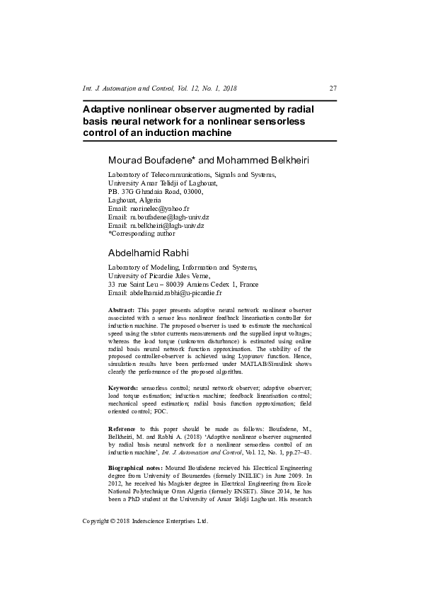 (PDF) Adaptive nonlinear observer augmented by radial basis neural ...