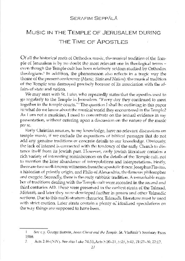 (PDF) Music in the Temple of Jerusalem during the time of Apostles