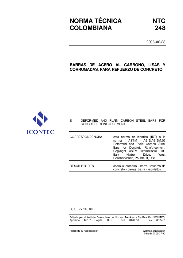 (PDF) NORMA TÉCNICA NTC COLOMBIANA 248