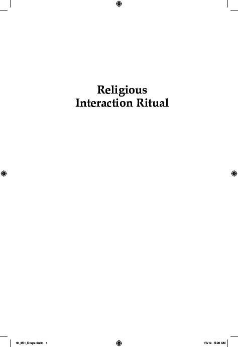(PDF) Religious Interaction Ritual: The Microsociology of the Spirit by ...