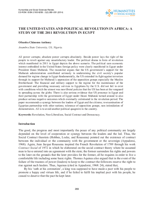 (PDF) THE UNITED STATES AND POLITICAL REVOLUTION IN AFRICA: A STUDY OF ...