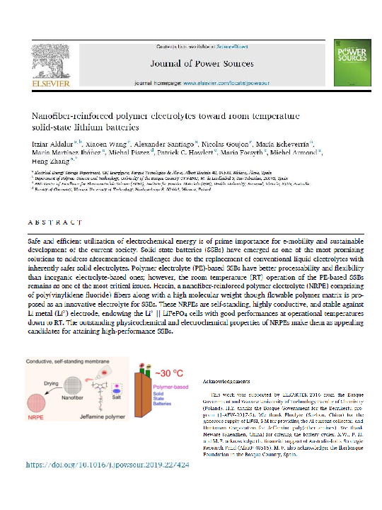 (PDF) Nanofiber reinforced polymer electrolytes toward room temperature ...