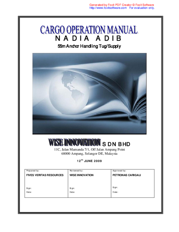 (PDF) Anchor Handling Tug/Supply Cargo Operating Manual