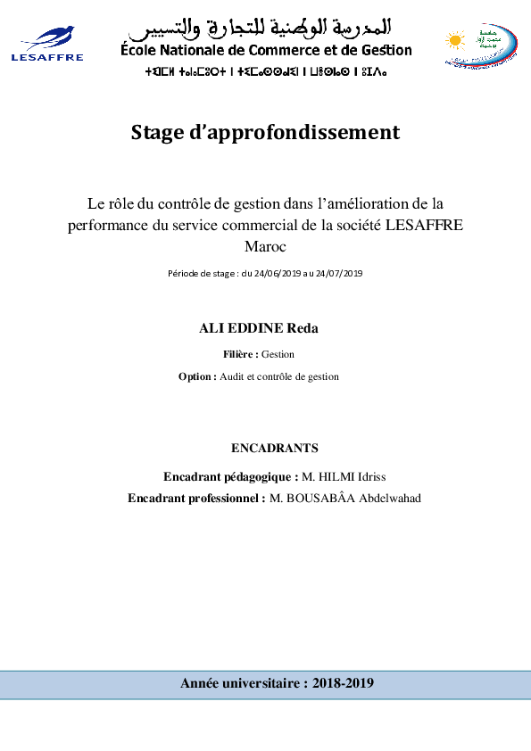(DOC) Le rôle du contrôle de gestion dans l’amélioration de la ...