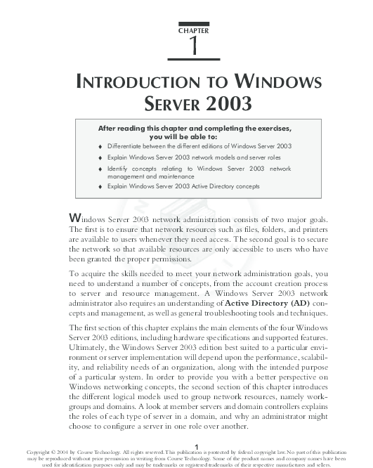 (PDF) Introduction to Windows Server 2003