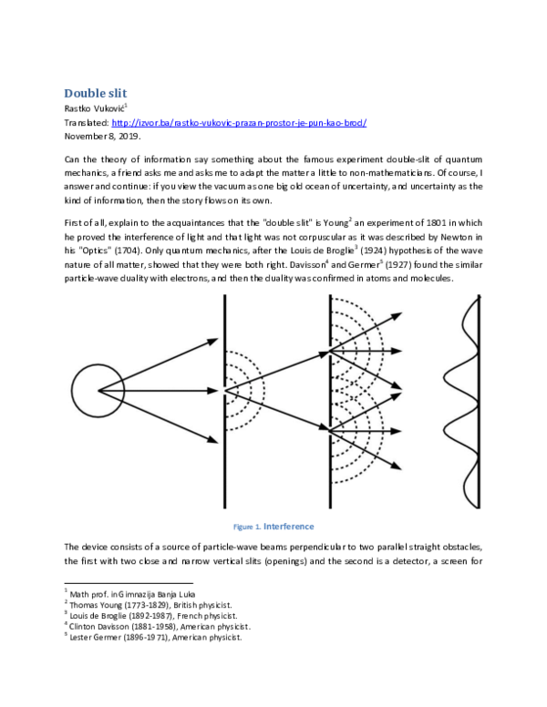 (PDF) Double slit | Rastko Vuković - Academia.edu