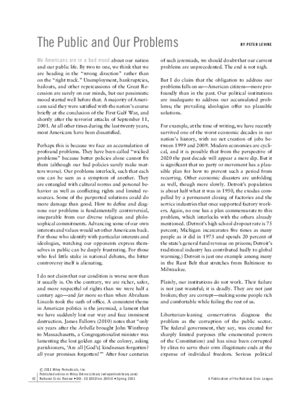(PDF) The Public and Our Problems