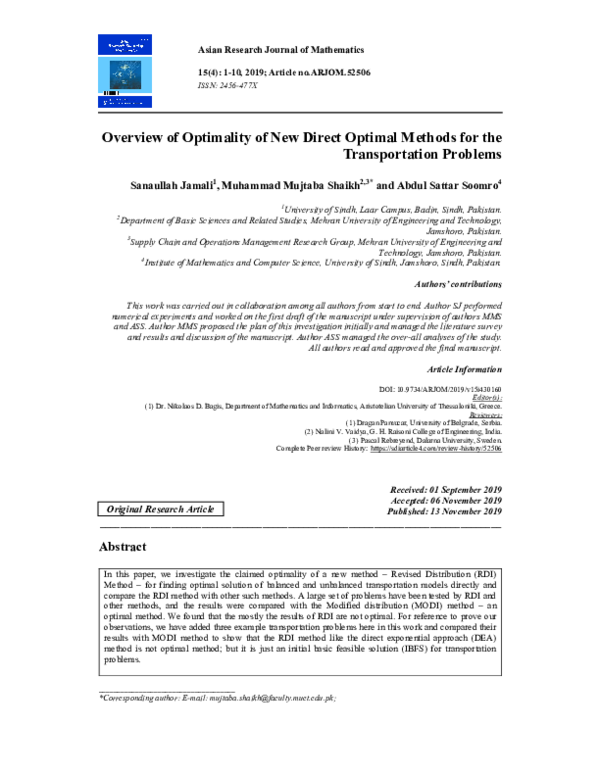 Pdf Overview Of Optimality Of New Direct Optimal Methods For The