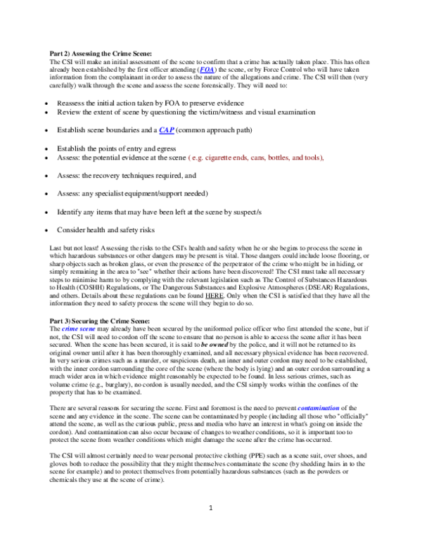 (DOC) Assessing crime scene