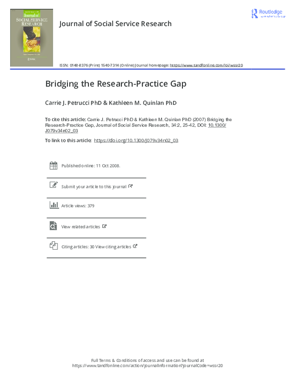 (PDF) Bridging the Research-Practice Gap : Concept Mapping as a Mixed-Methods Strategy in ...