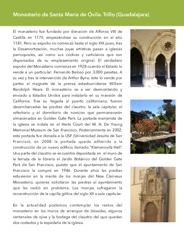 (PDF) El Monasterio de Santa María de Óvila. Trillo (Guadalajara)