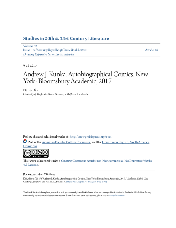 (PDF) Review of Autobiographical Comics