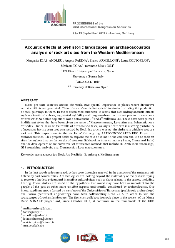 (PDF) Acoustic effects at prehistoric landscapes: an archaeoacoustics ...