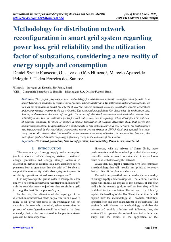 (PDF) Artificial Intelligence Hybrid Algorithm for System Reconfiguration to Reduce Power Losses ...