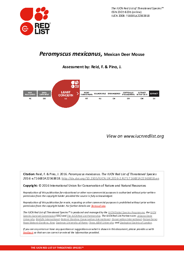 (PDF) Peromyscus mexicanus