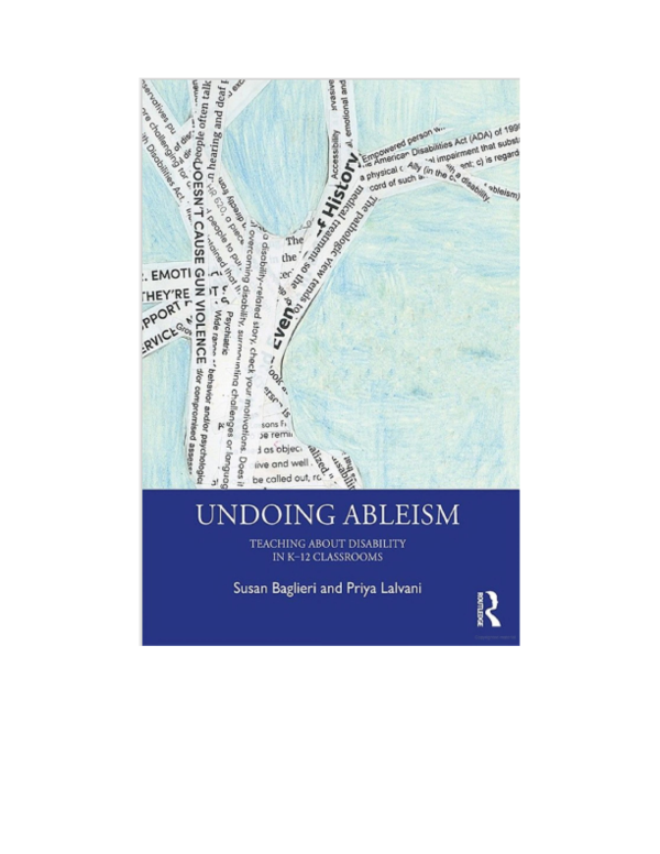 (PDF) Undoing Ableism: Teaching About Disability in K-12 Classrooms
