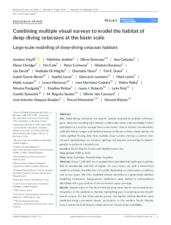 (PDF) Combining multiple visual surveys to model the habitat of deep ...